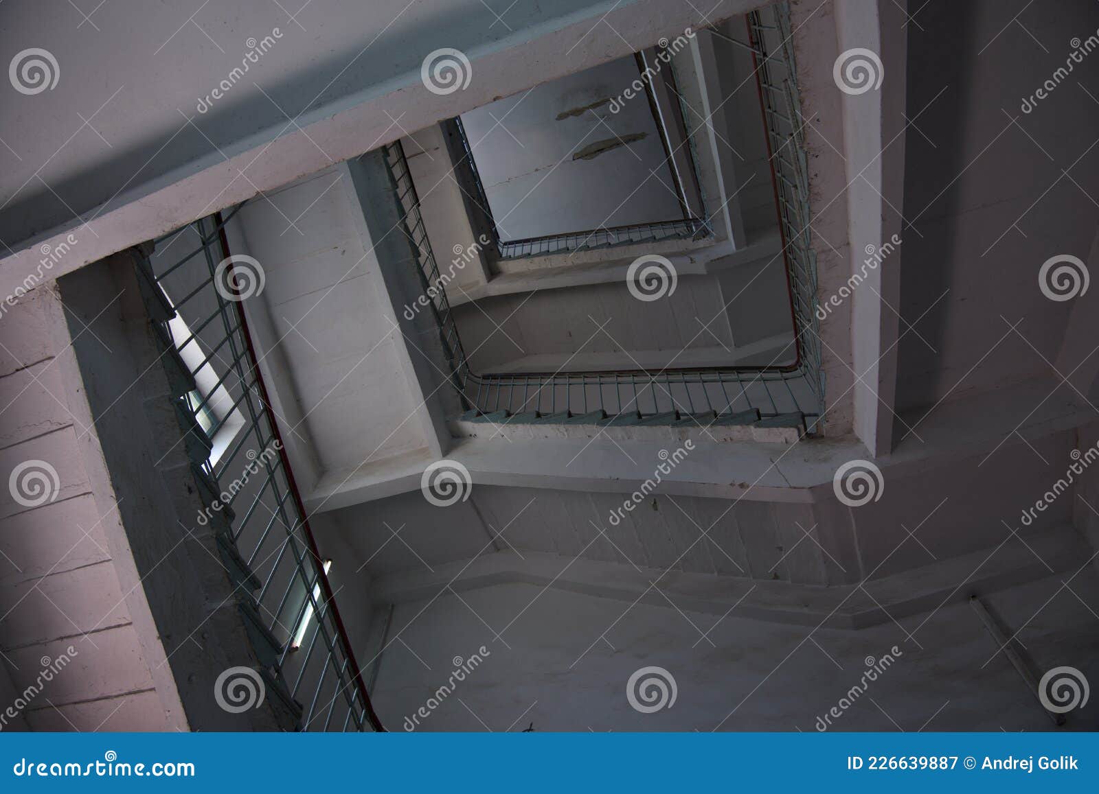 Ladder In The Factory Stairs In The Factory. Old Factory Wooden Stairs ...