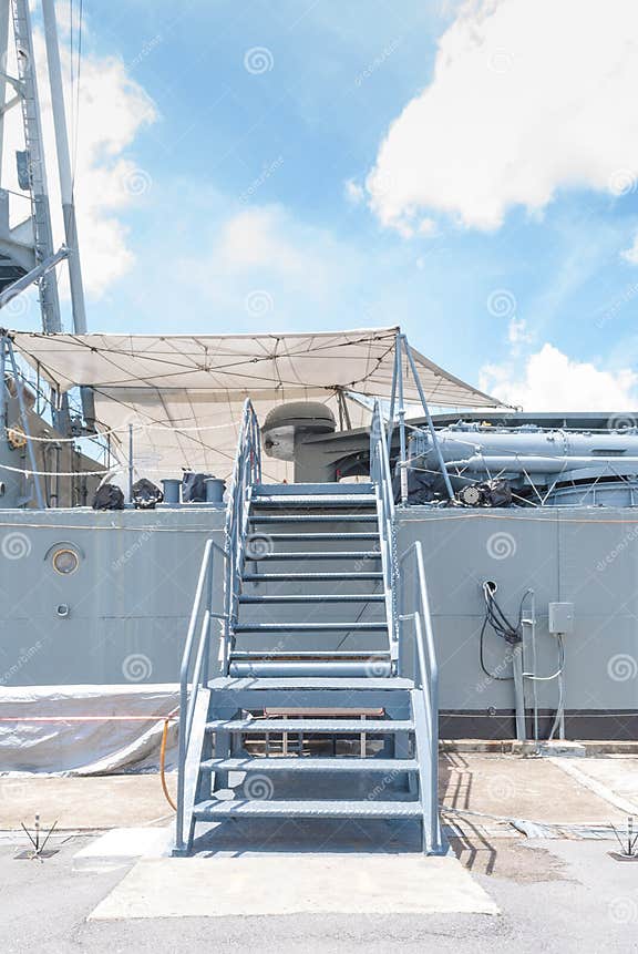 Ladder aboard Navy ship stock photo. Image of navy, ocean - 32337850