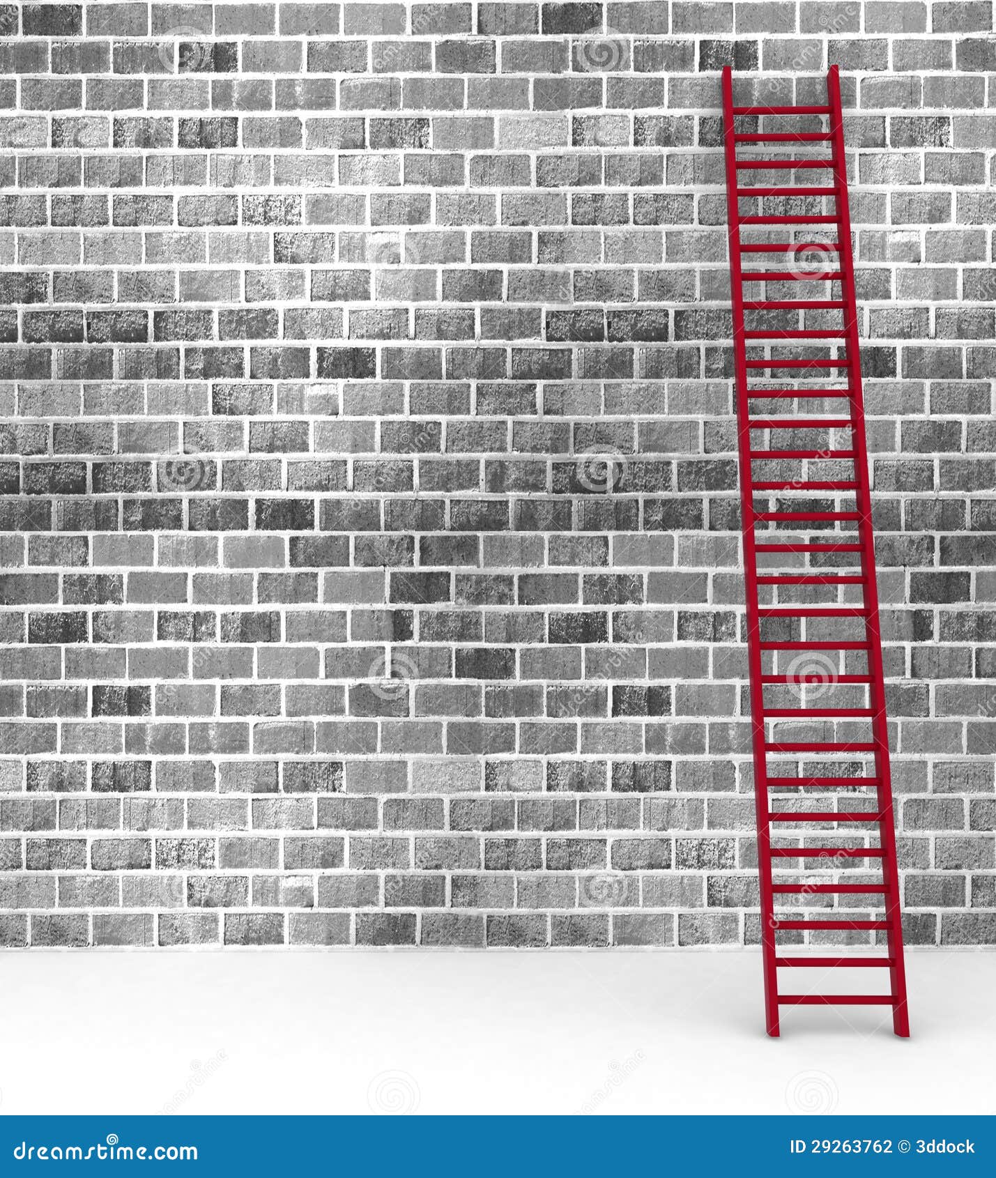 Ladder Against Near Old Wall Stock Illustration - Illustration of empty ...