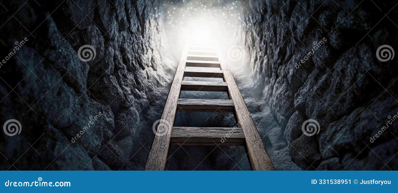 Ladder Ascending Into Cloud-Filled Sky Stock Photo | CartoonDealer.com ...