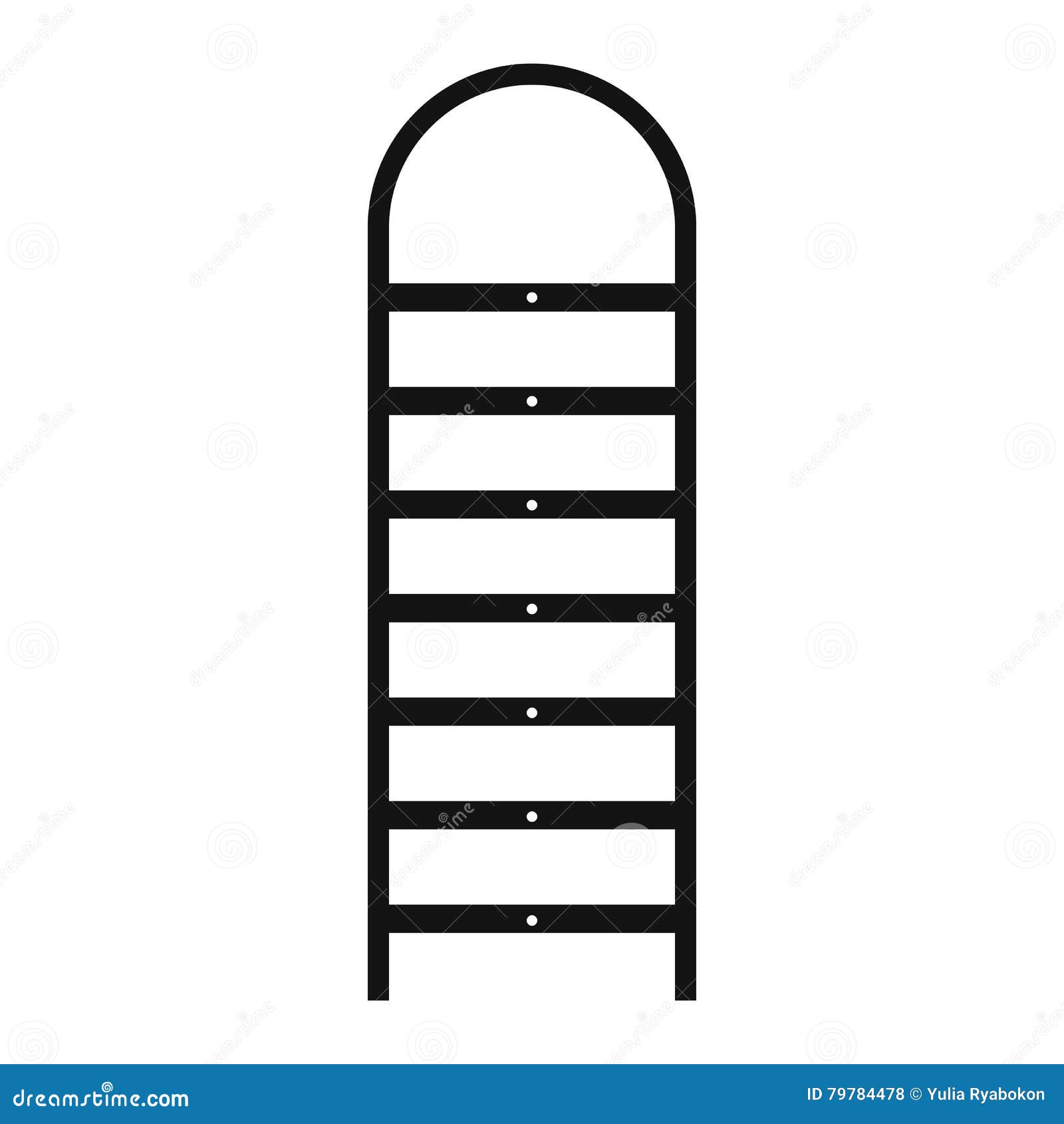 Ladder black simple icon stock vector. Illustration of ladder - 79784478