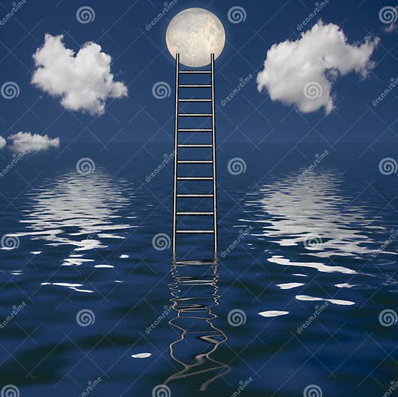 Ladder and Body of Water stock image. Image of climbing - 12673611