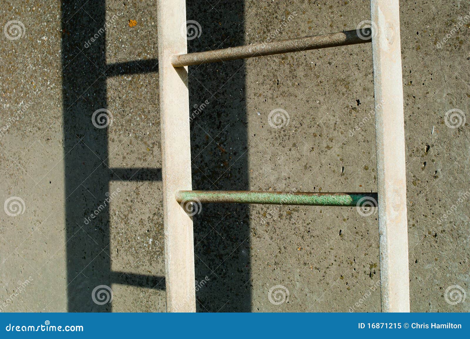 Ladder bolted to a wall stock image. Image of climbing - 16871215