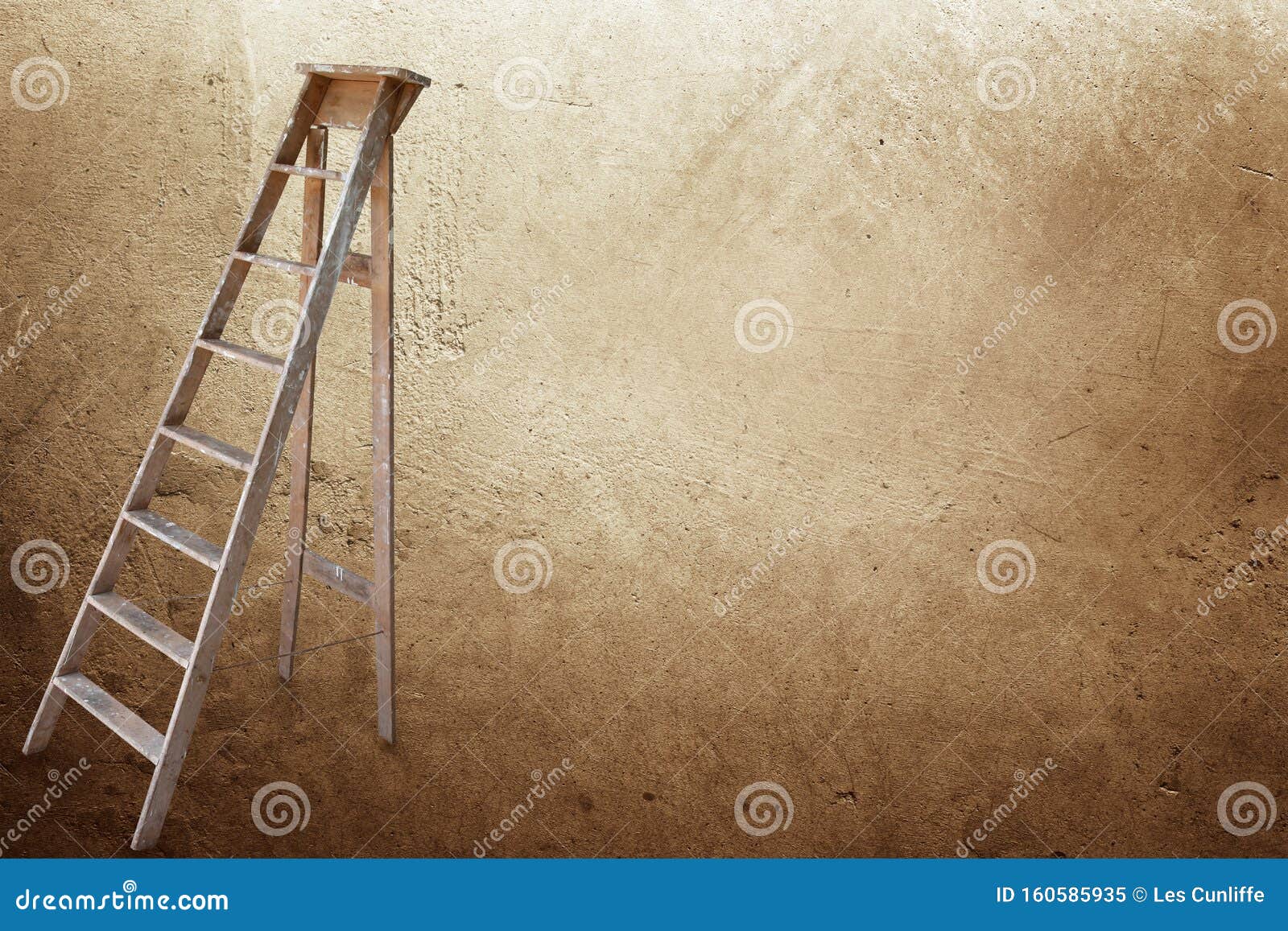 Ladder and Brown Background Stock Image - Image of background, rustic ...
