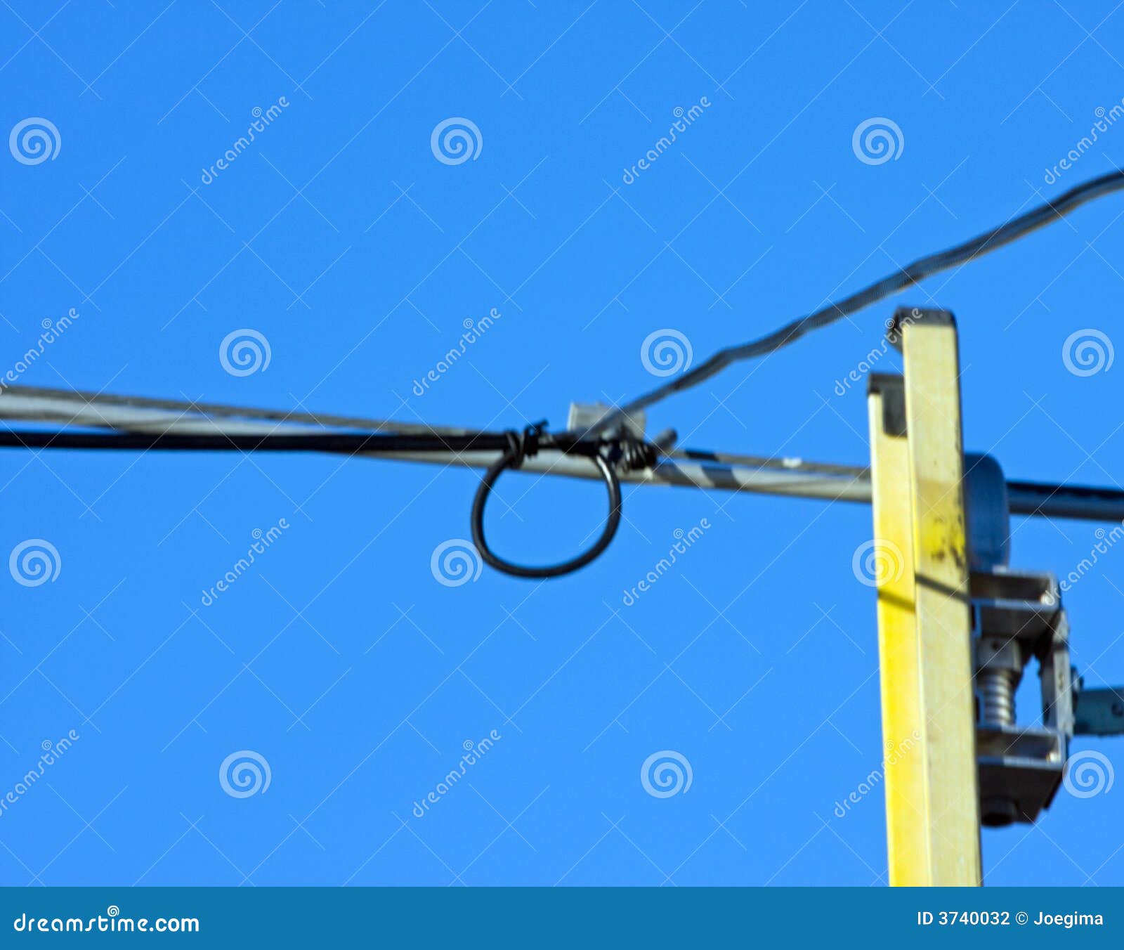 Ladder for Cable Modem-TV stock photo. Image of high, work - 3740032
