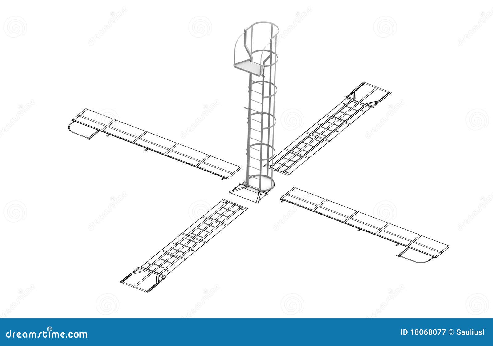 Ladder Charts With 3d Model Stock Image | CartoonDealer.com #18068077