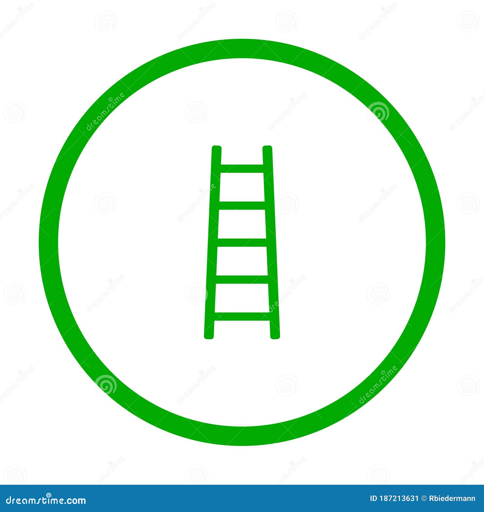 Ladder and circle stock vector. Illustration of symbol - 187213631