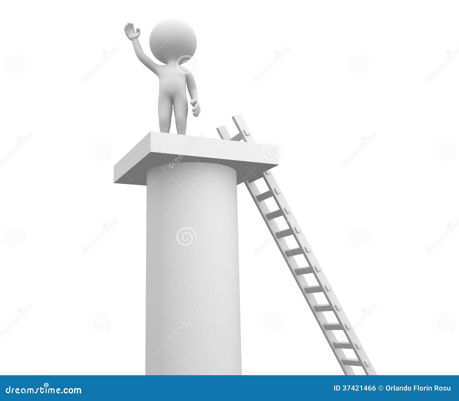 Ladder and a column. stock illustration. Illustration of antique - 37421466