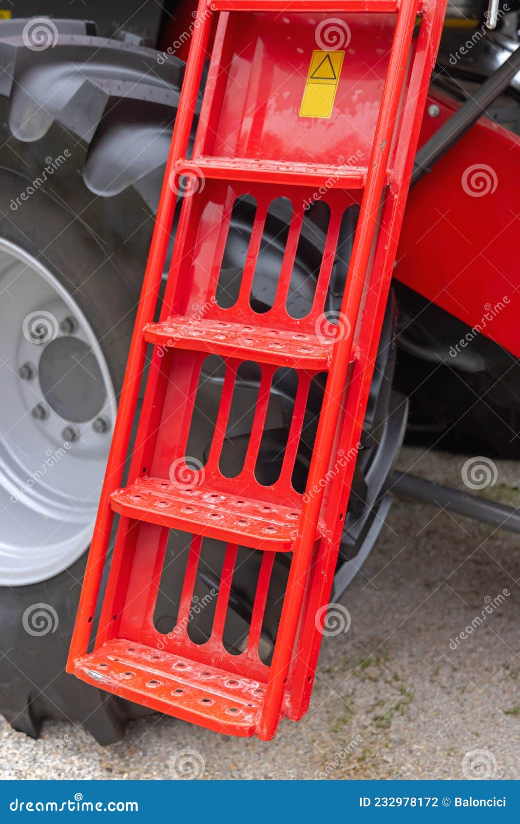 Ladder Combine Harvester stock photo. Image of tall - 232978172