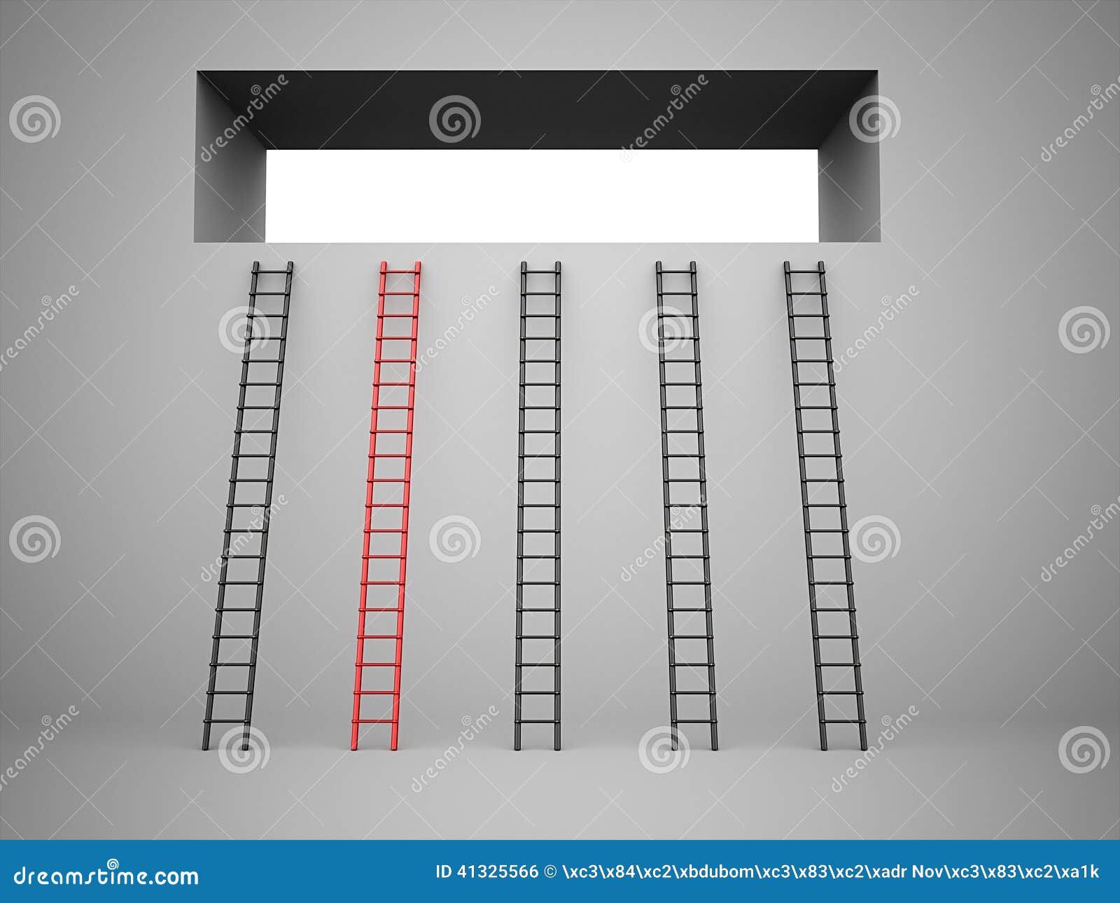 Ladder concept one stock illustration. Illustration of competition ...