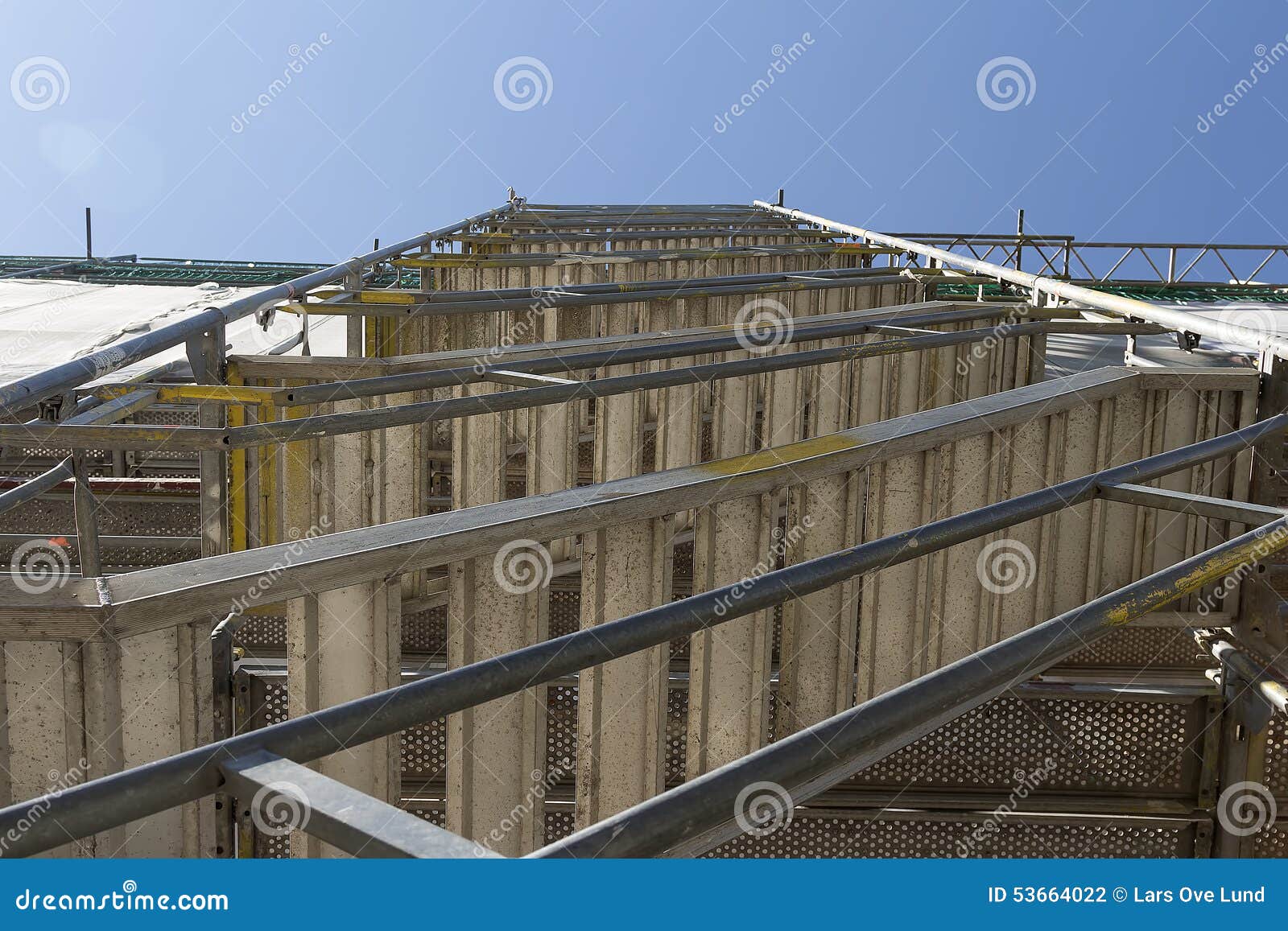 A Ladder for Construction that Reaches High Up Stock Photo - Image of ...