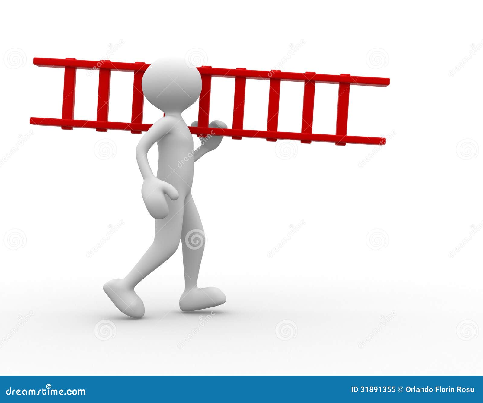 Ladder stock illustration. Illustration of character - 31891355