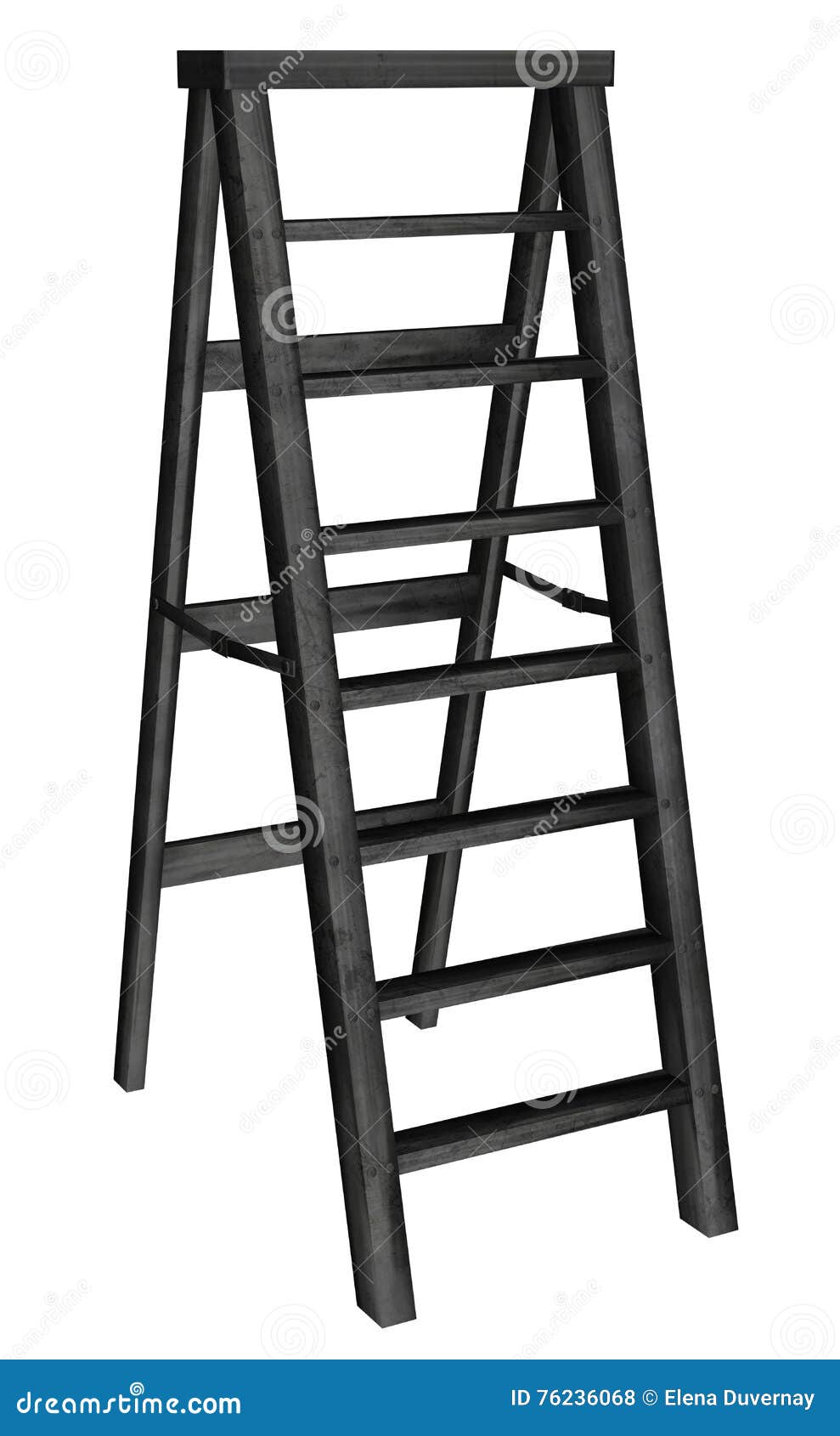 Ladder - 3D render stock illustration. Illustration of ladder - 76236068