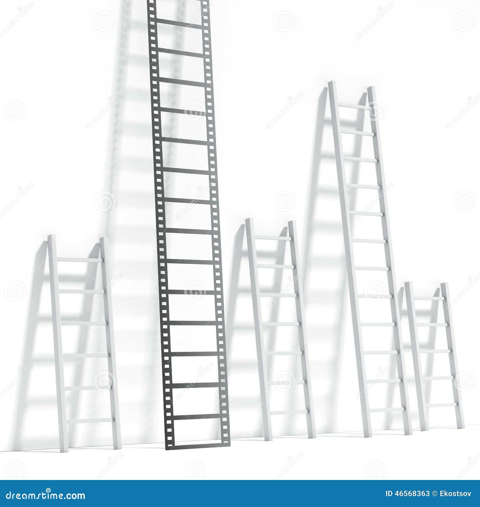 Ladder in De Vorm Van Een Film Stock Illustratie - Illustration of ...
