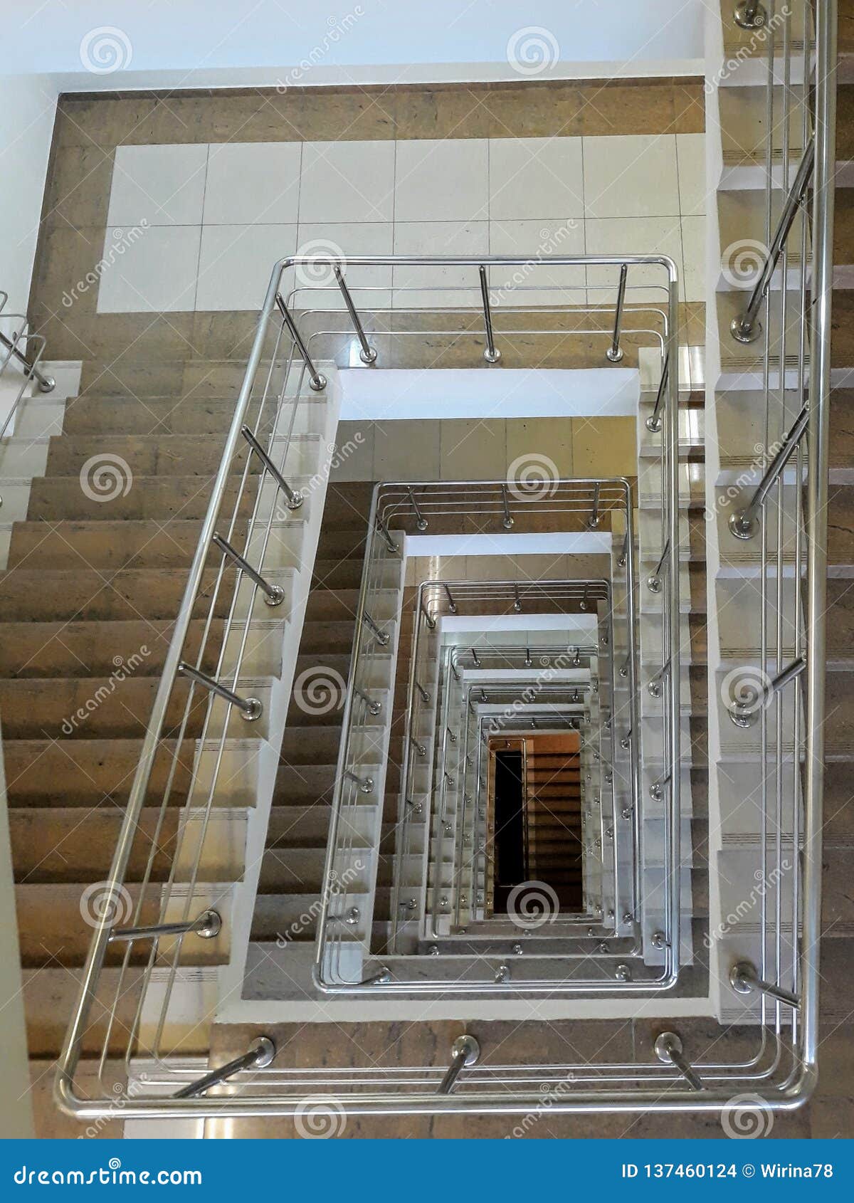 Ladder down spiral view stock photo. Image of tall, ladder - 137460124