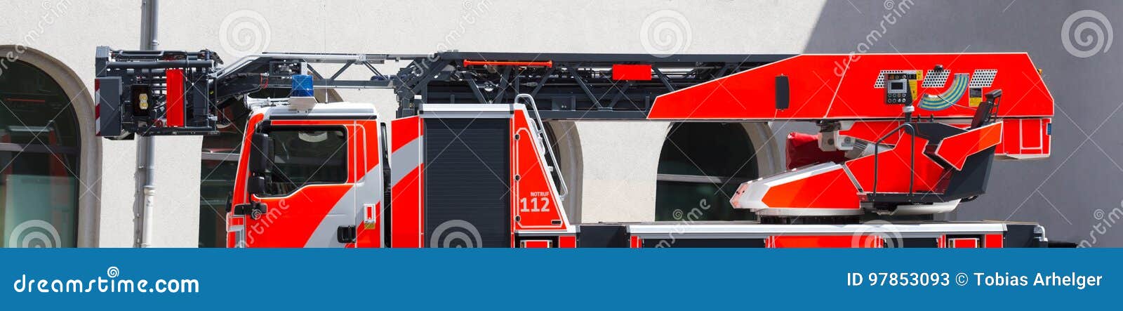 Ladder fire truck stock image. Image of safety, germany - 97853093
