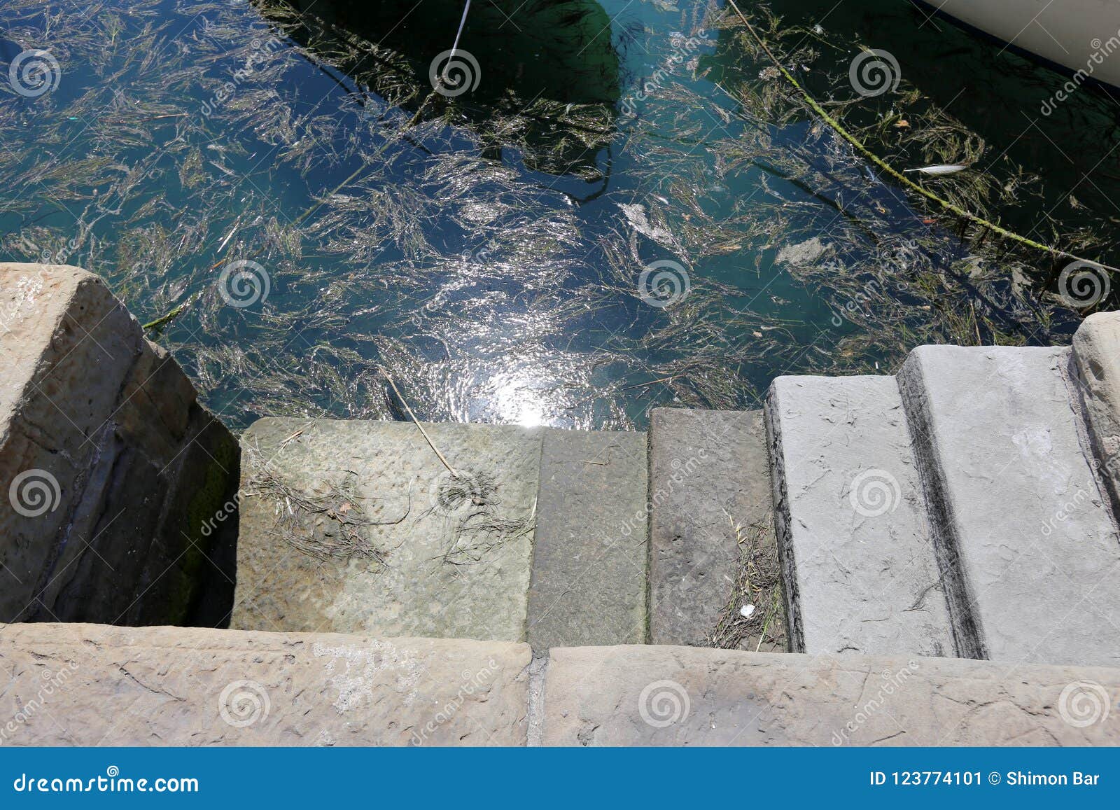 Staircase Leading To the River Bank Stock Image - Image of geometry ...