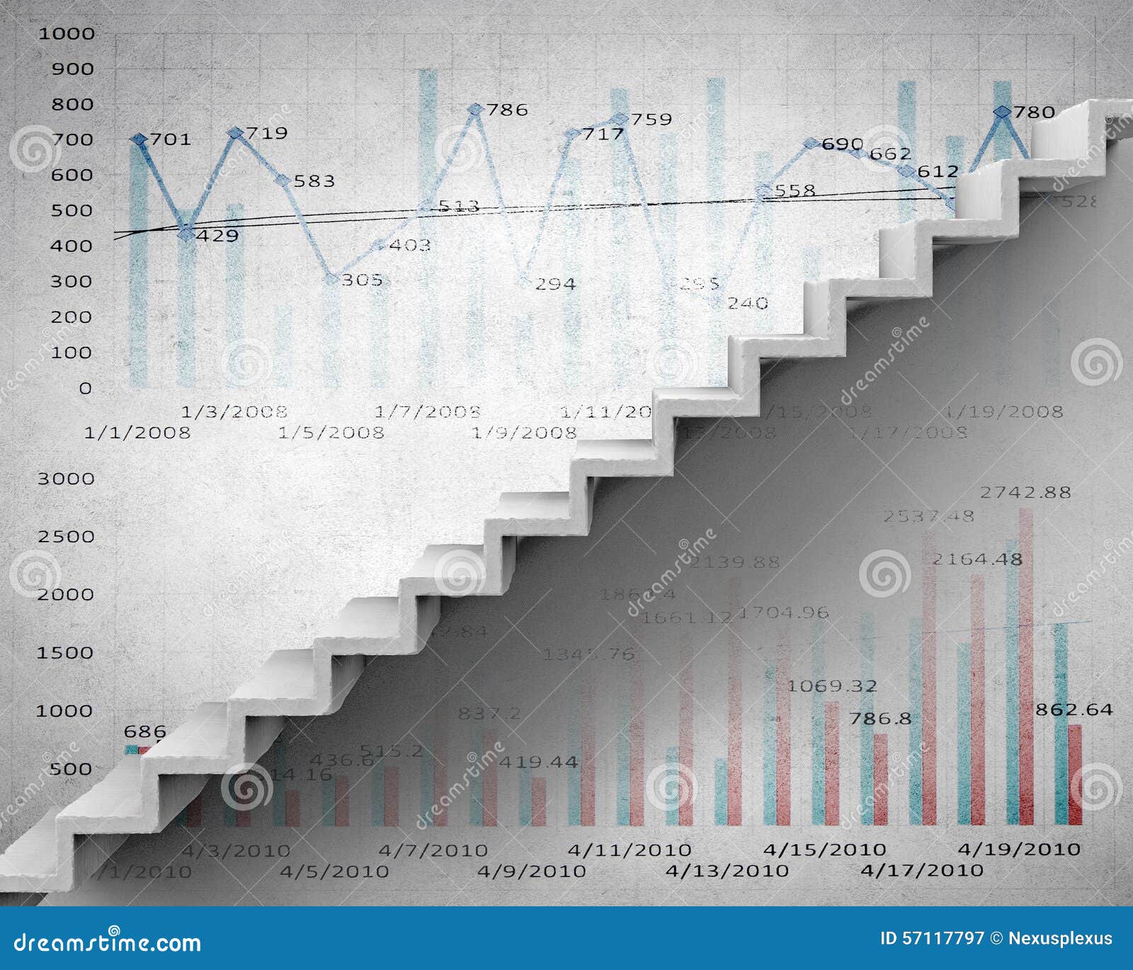 Ladder of growth stock image. Image of steps, white, structure - 57117797