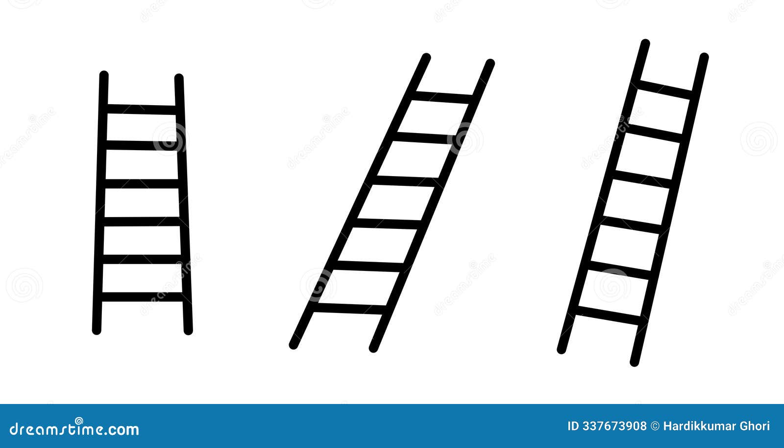 Ladder Icon Set. Home Step Ladder Vector Symbol Stock Vector ...