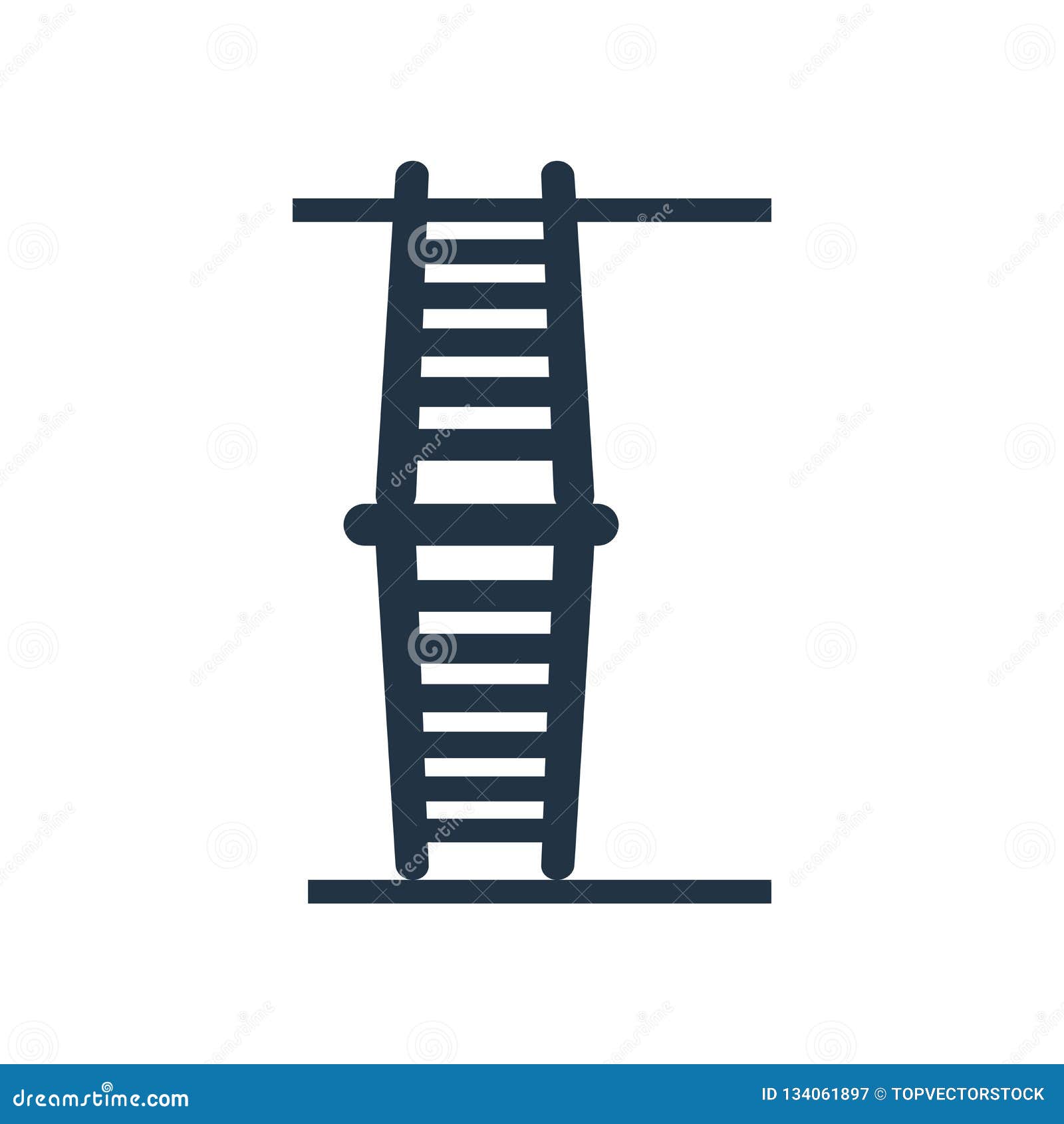 Ladder Icon Vector Isolated on White Background, Ladder Sign Stock ...