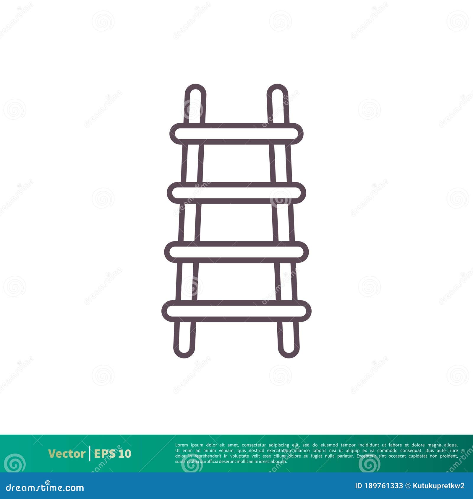 Ladder Icon Vector Logo Template Illustration Design. Vector EPS 10 ...