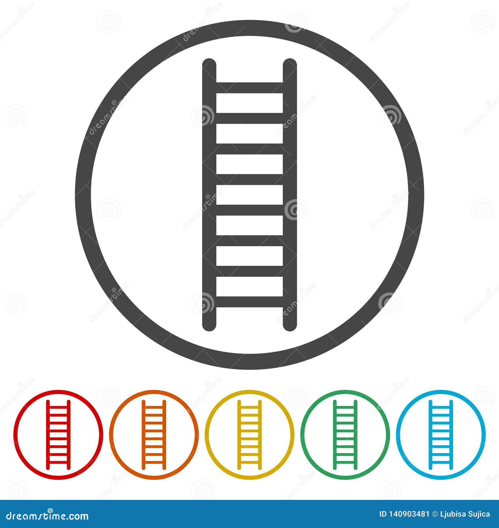 Ladder icons set stock vector. Illustration of simple - 140903481