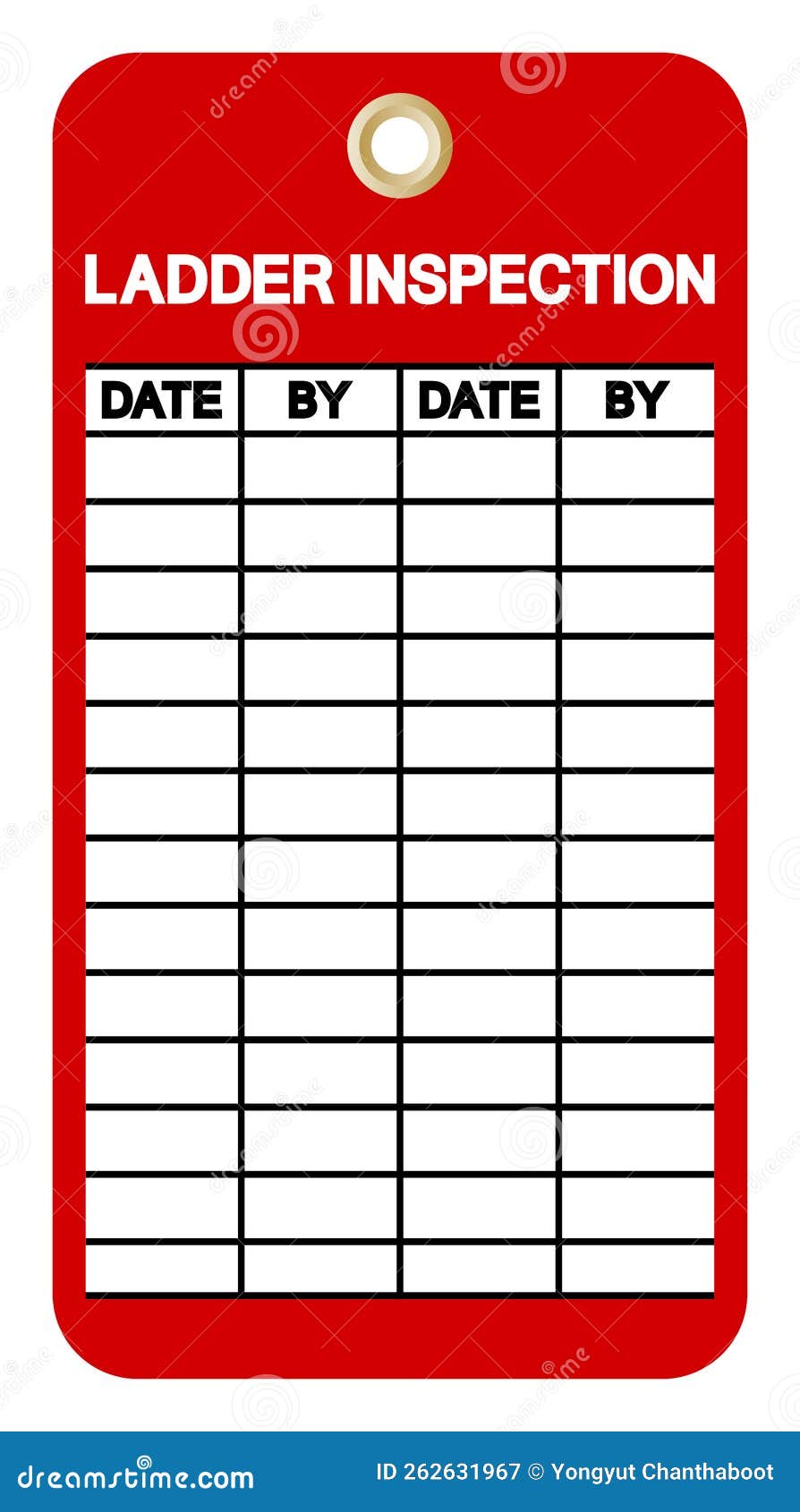 Ladder Inspection Tag Symbol Sign,Vector Illustration, Isolate on White ...