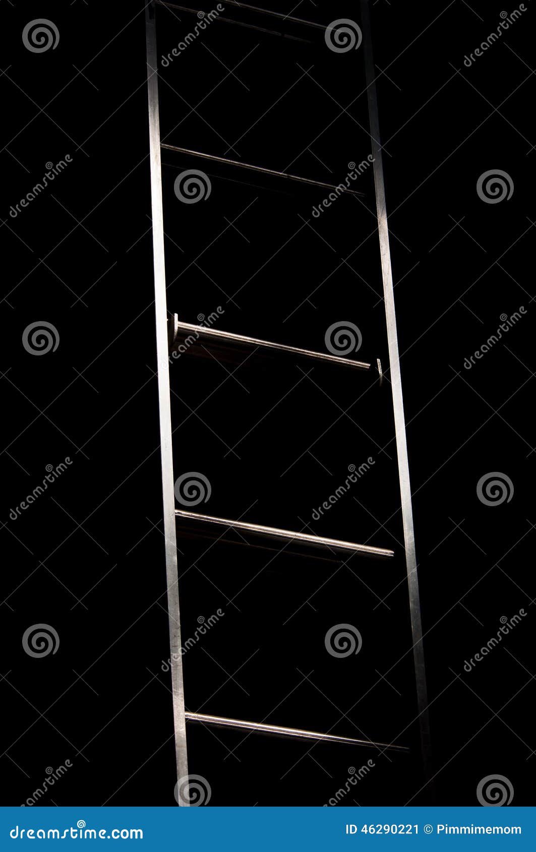 Ladder Leading from Light To Dark Stock Image - Image of climb ...