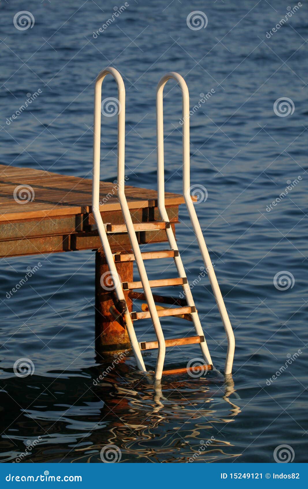 Ladder Leading into the Sea Stock Image - Image of blue, outside: 15249121