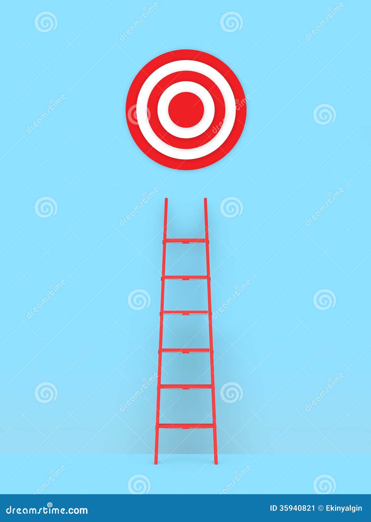 Ladder Leading Target stock illustration. Illustration of ladder - 35940821