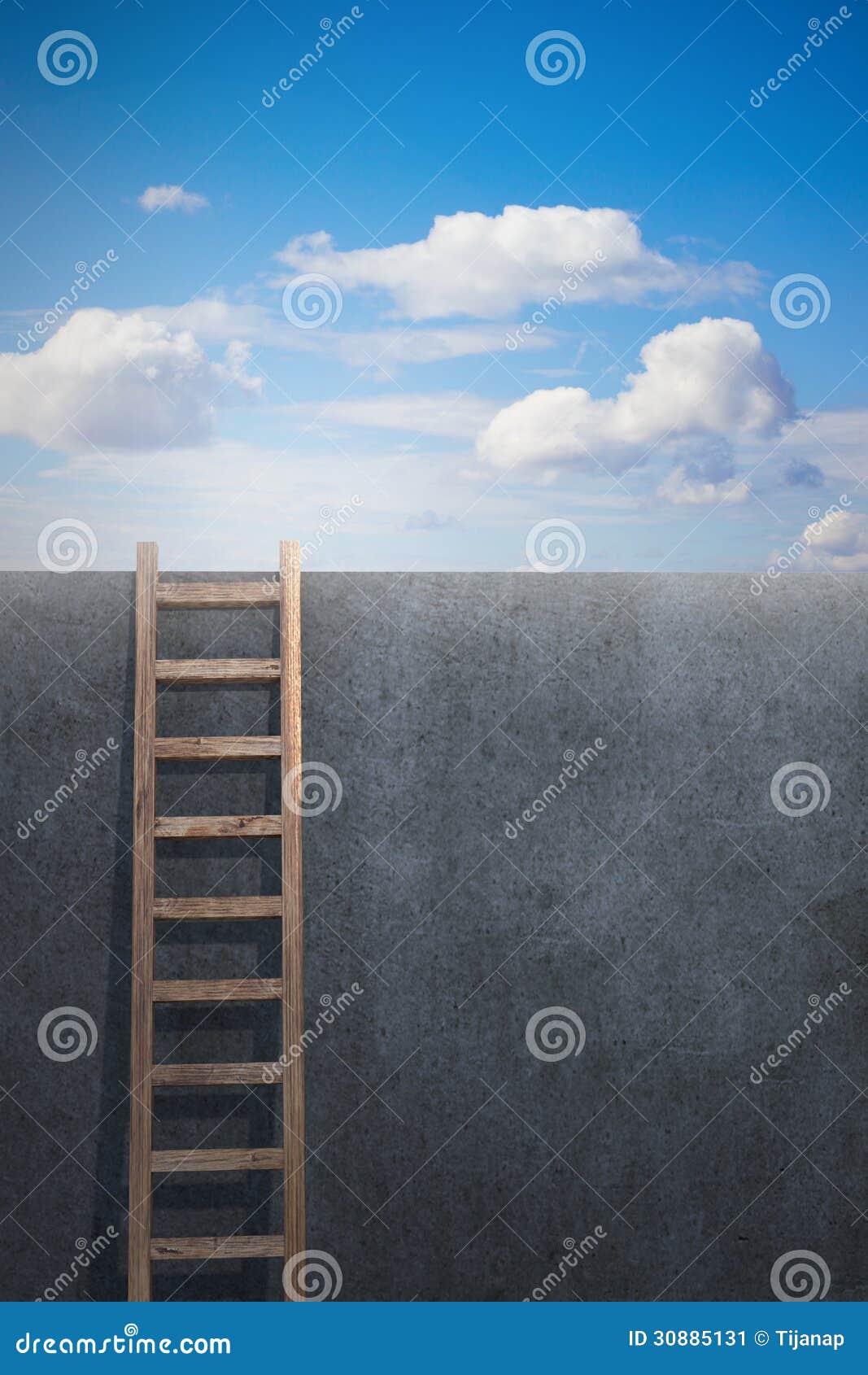 Ladder leading to freedom stock illustration. Illustration of start ...