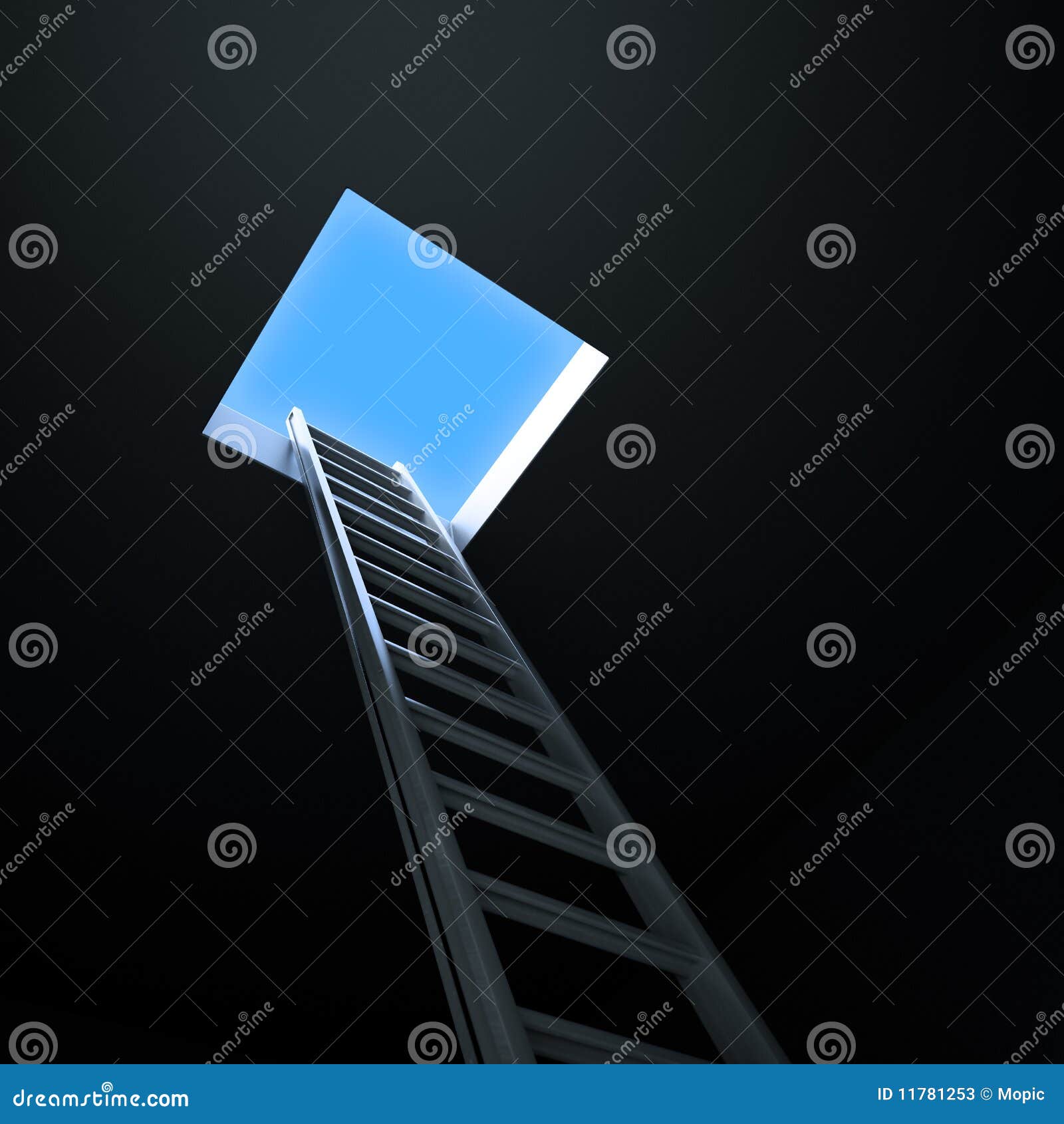 Ladder Leading To the Light Stock Illustration - Illustration of climb ...