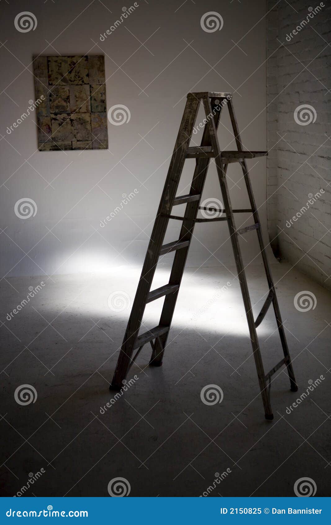 Ladder in Light stock image. Image of work, gallerey, alone - 2150825