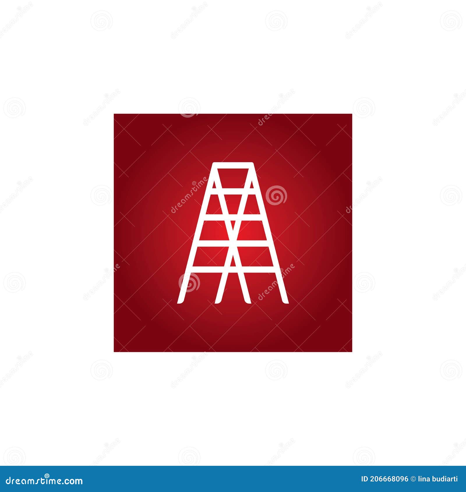 Ladder logo stock vector. Illustration of ladder, black - 206668096