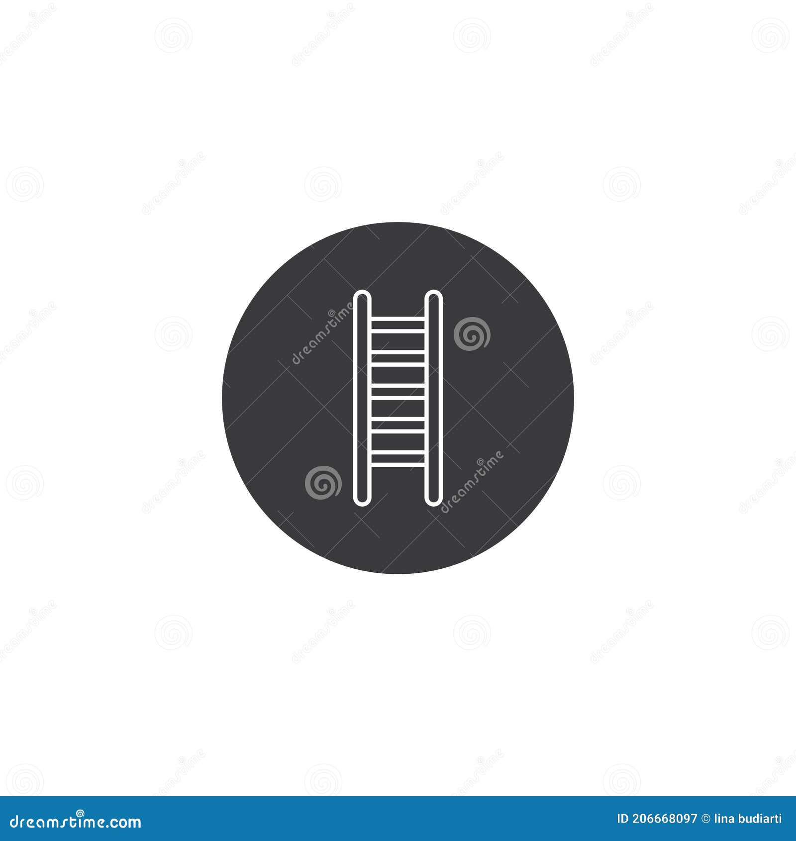 Ladder logo stock vector. Illustration of isolated, white - 206668097