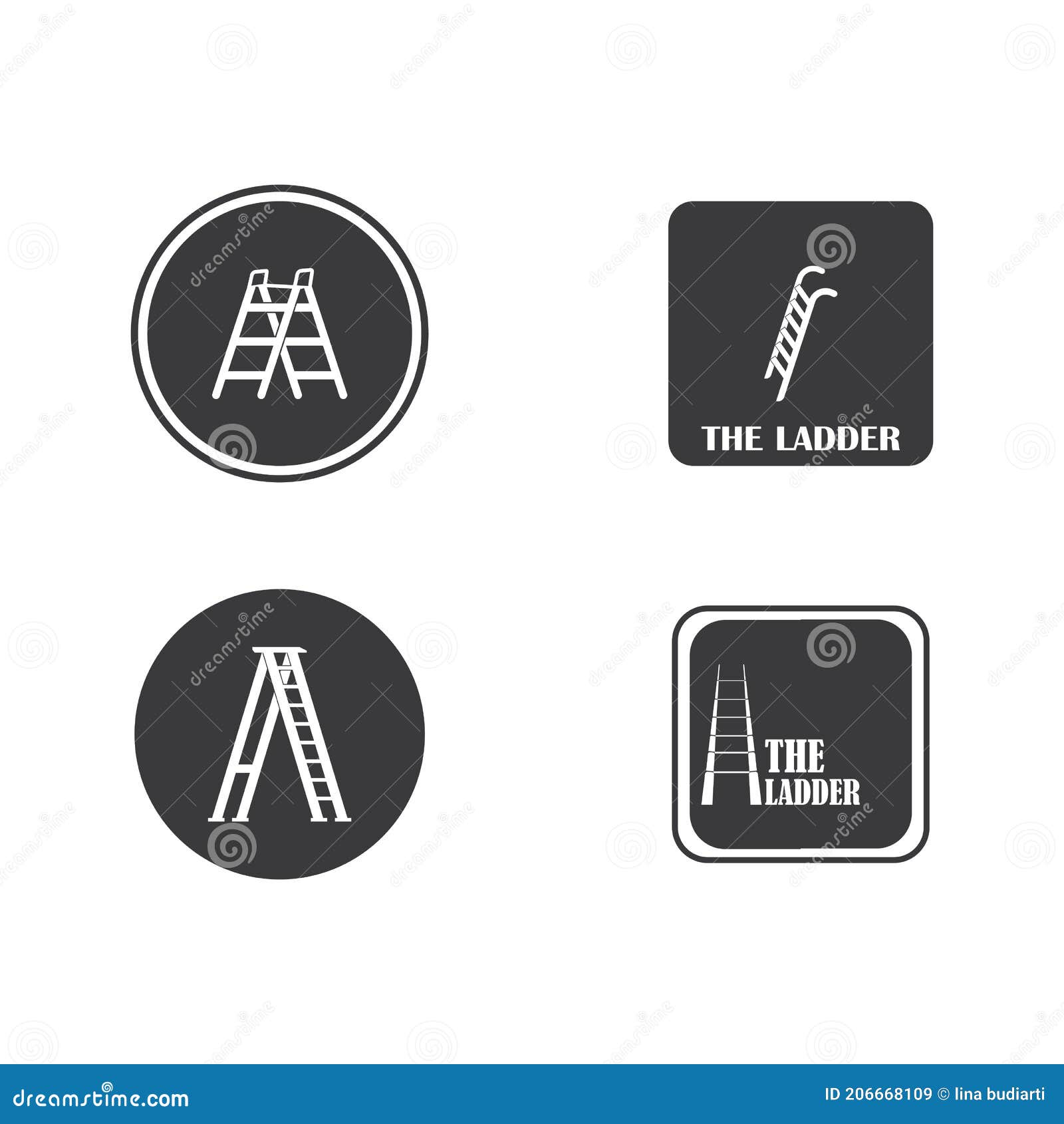 Ladder logo stock vector. Illustration of logo, background - 206668109