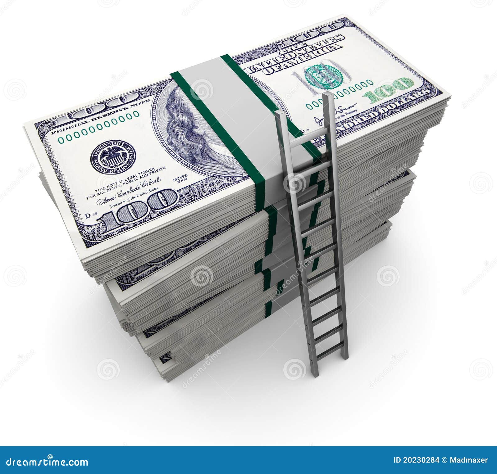 Ladder and money stock illustration. Illustration of investment - 20230284