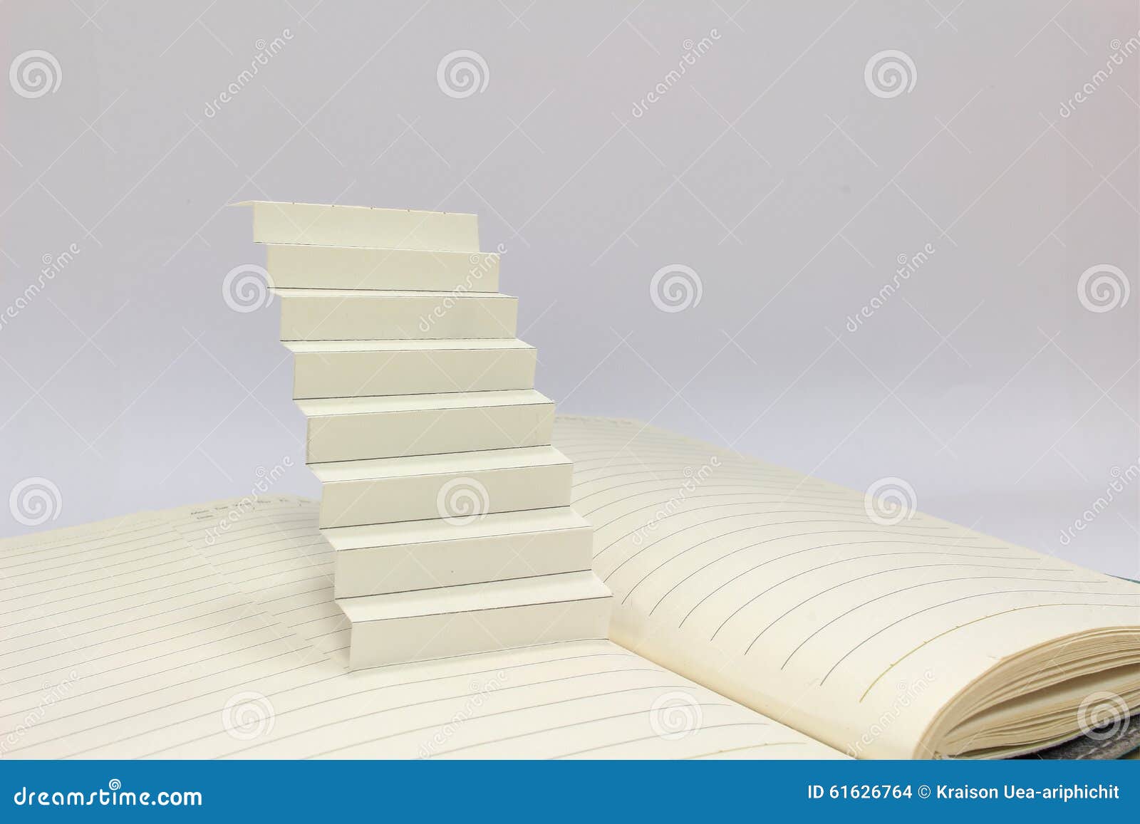 Ladder on note book stock photo. Image of white, memo - 61626764