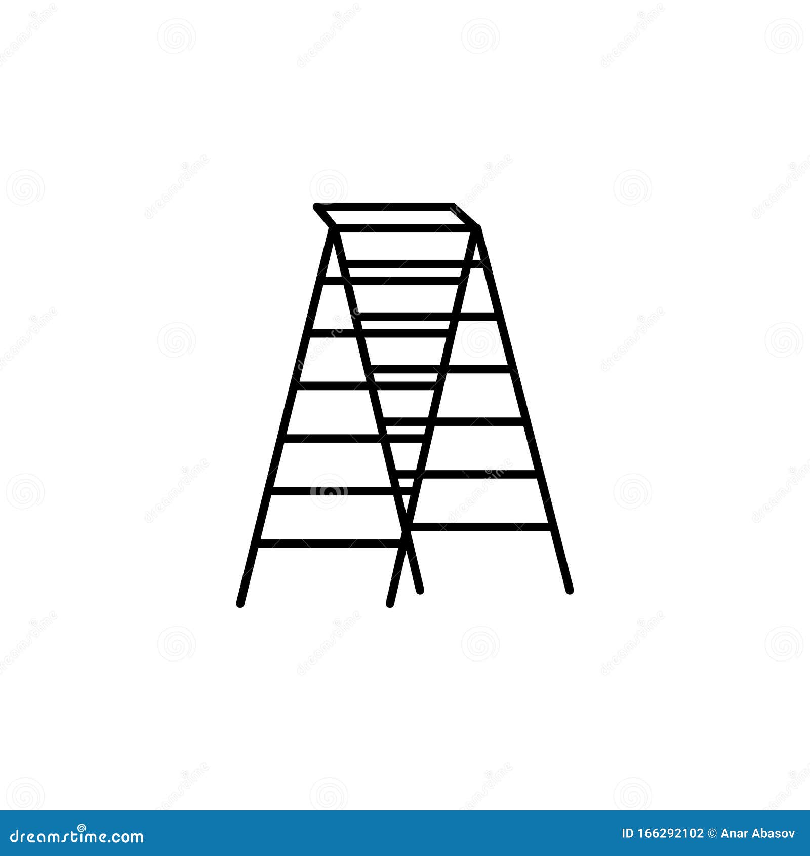 Ladder Outline Icon. Element of Construction Icon for Mobile Concept ...