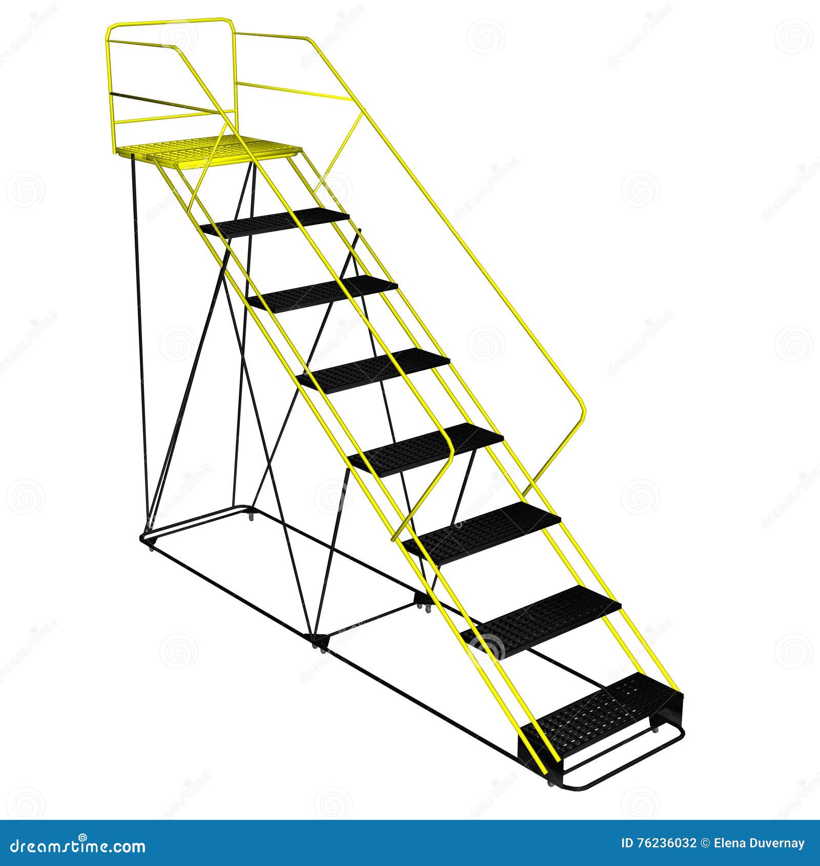 10. Ladder And Platform At The Head Of The Aerobatic Mat, Vintage ...