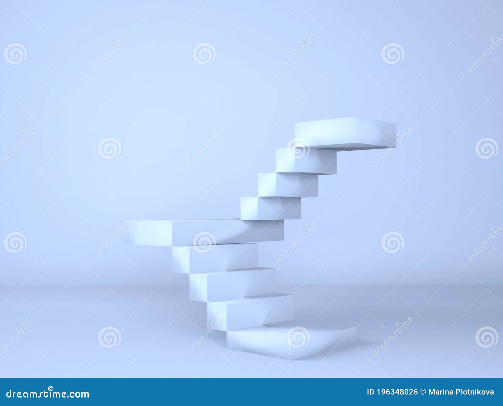 Ladder with a Podium for the Presentation of New Products, 3d Stock ...