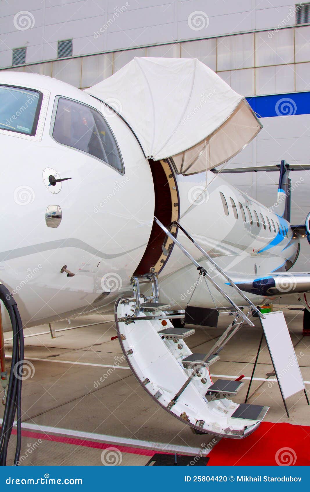 Ladder in a private jet stock photo. Image of success - 25804420