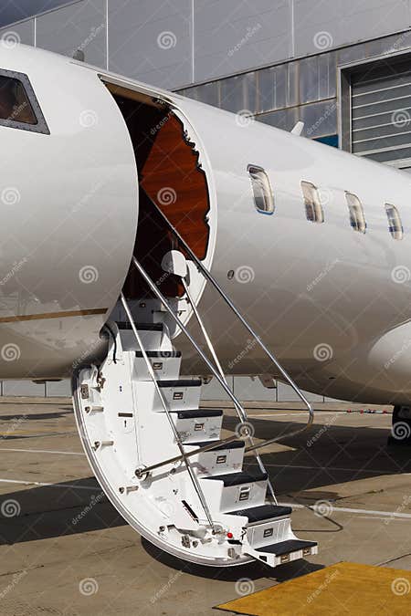 Ladder in a private jet stock photo. Image of construction - 28085870