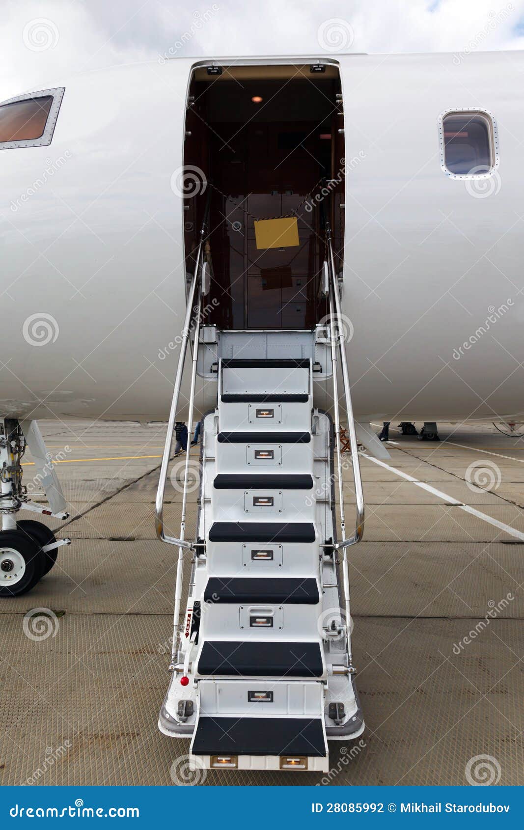 Ladder in a private jet stock photo. Image of luxury - 28085992