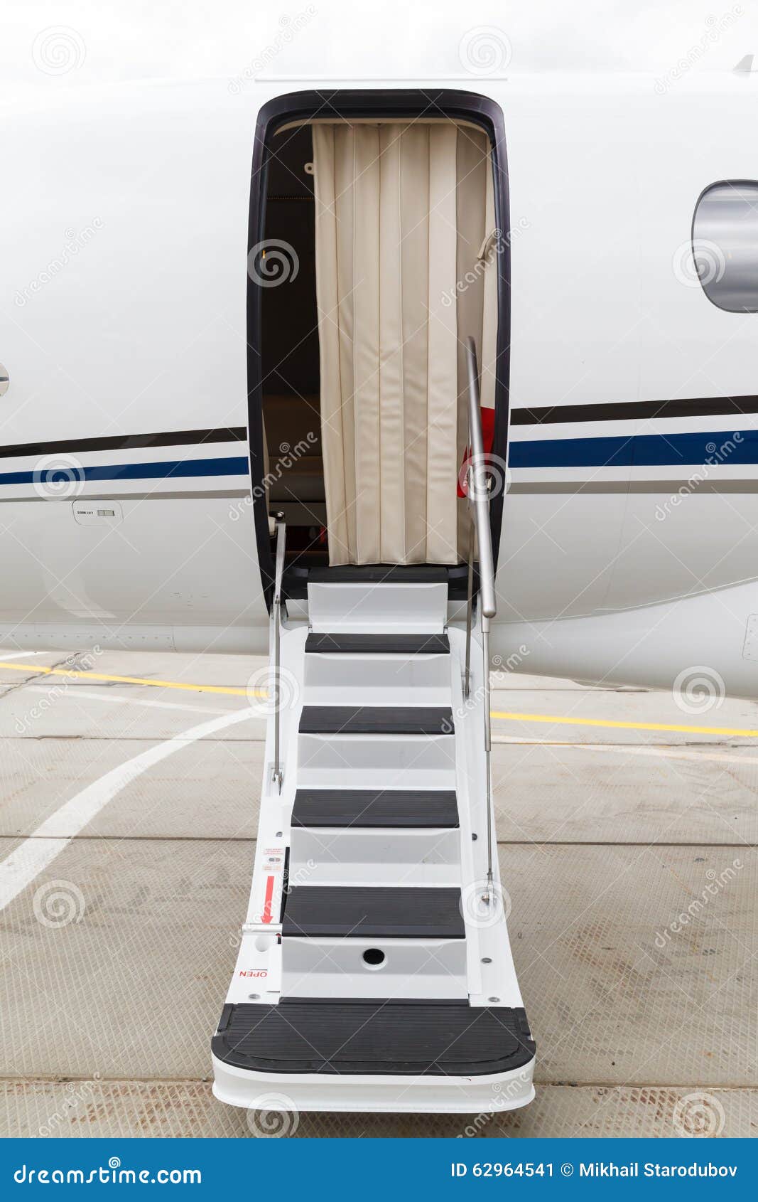 Ladder in a private jet stock image. Image of fuselage - 62964541