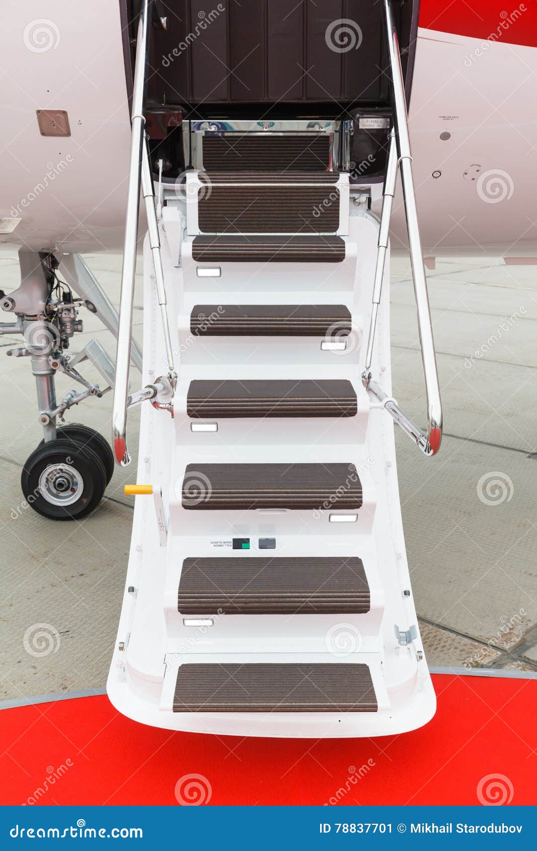 Ladder in a private jet stock image. Image of board, entrance - 78837701