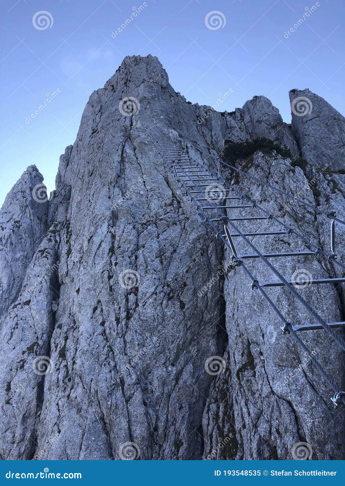 A Ladder on the Rock for Climbing Stock Image - Image of climbing ...