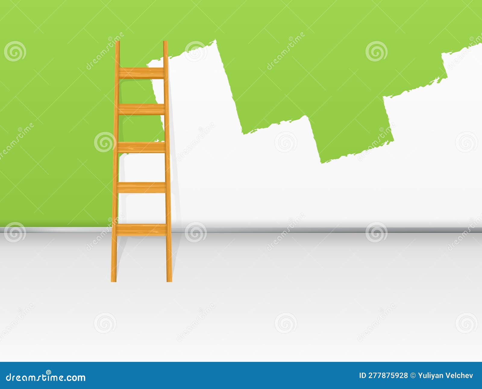 Ladder in room stock vector. Illustration of improvement - 277875928