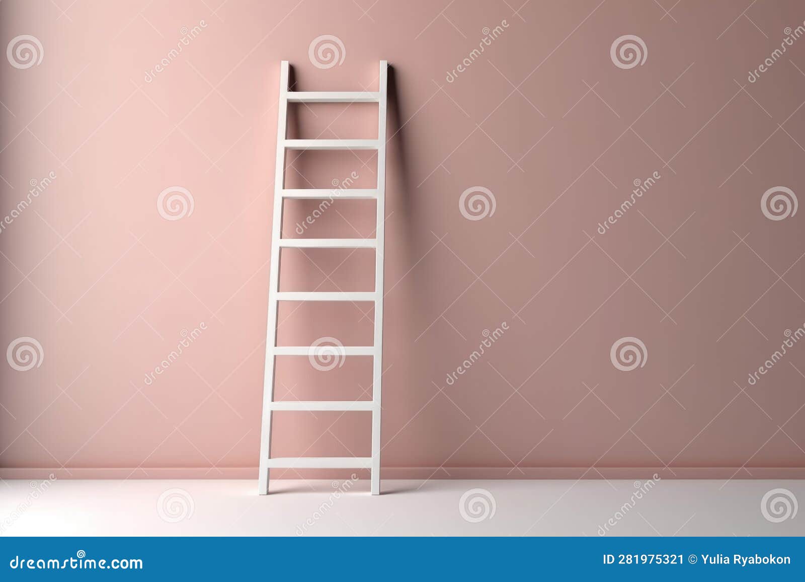 Ladder Safety Rules. Man Standing On The Top Step Of The Ladder ...