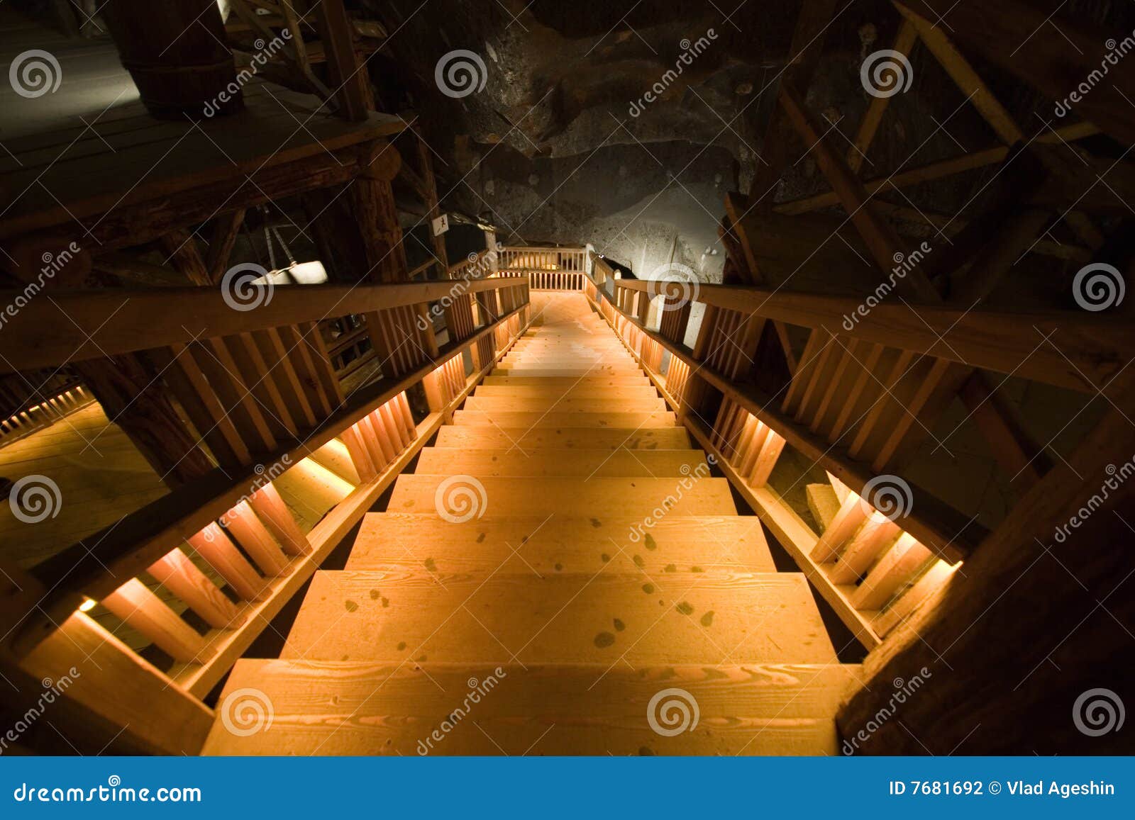 Ladder in salt mine editorial photography. Image of wall - 7681692